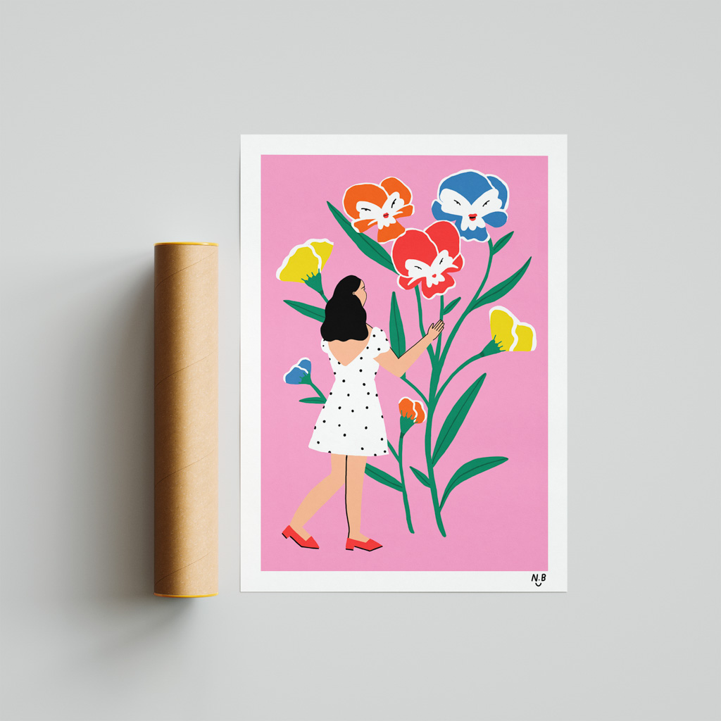 Flower Kid Art Print - Collective Memory
